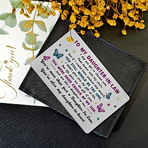 EE&YU Daughter in Law Christmas Card Gifts - Daughter in Law Birthday Card, Daughter in Law Gifts from Mother in Law, Daughter in Law Wedding Anniversary Card, Bride Present