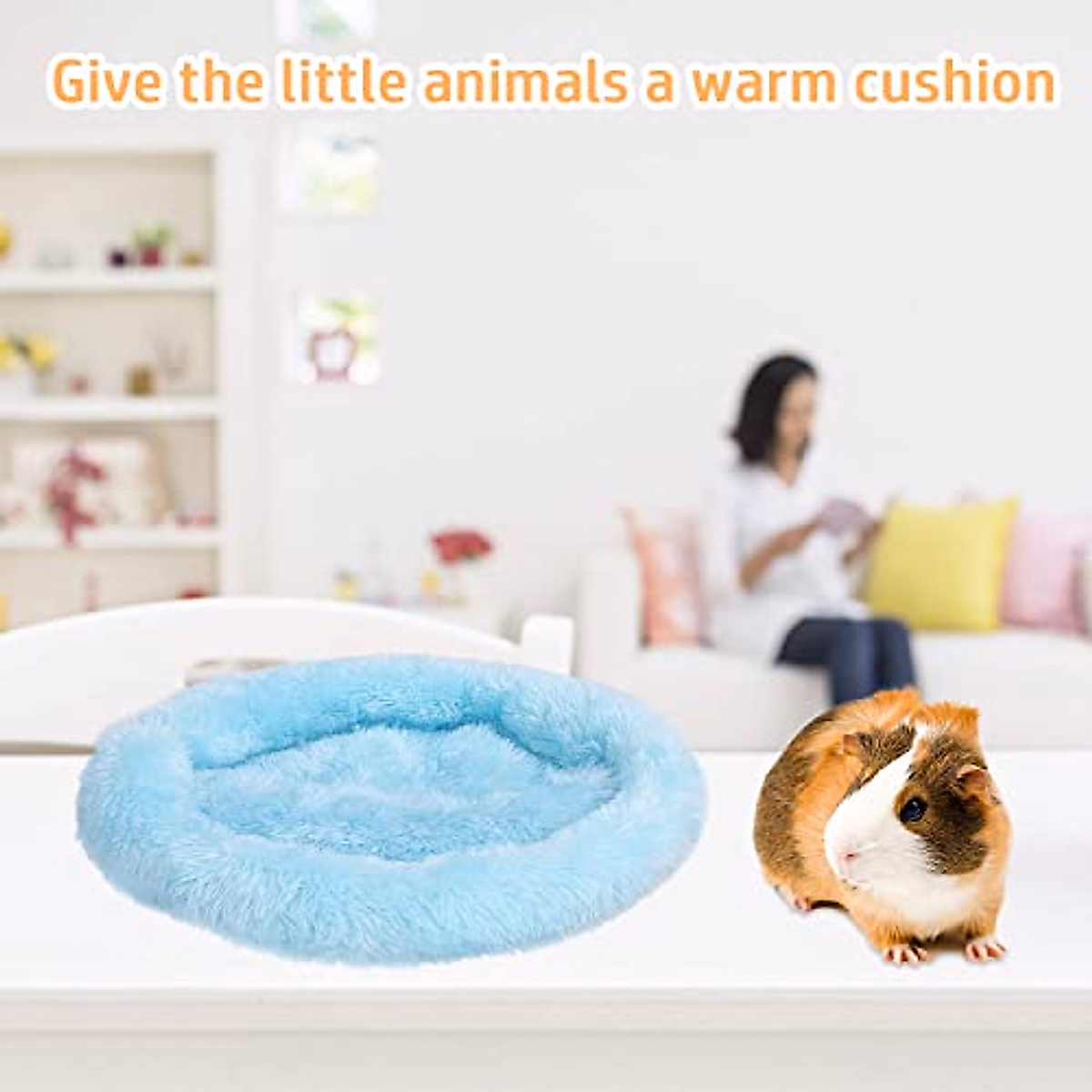 FEBSNOW Guinea Pig Beds, Hamster Bed Hedgehog Bed for Hamster/Hedgehog/Squirrel/Tortoise/Lizard and Other Small Animal with 1 Pack Hair Remover Brush