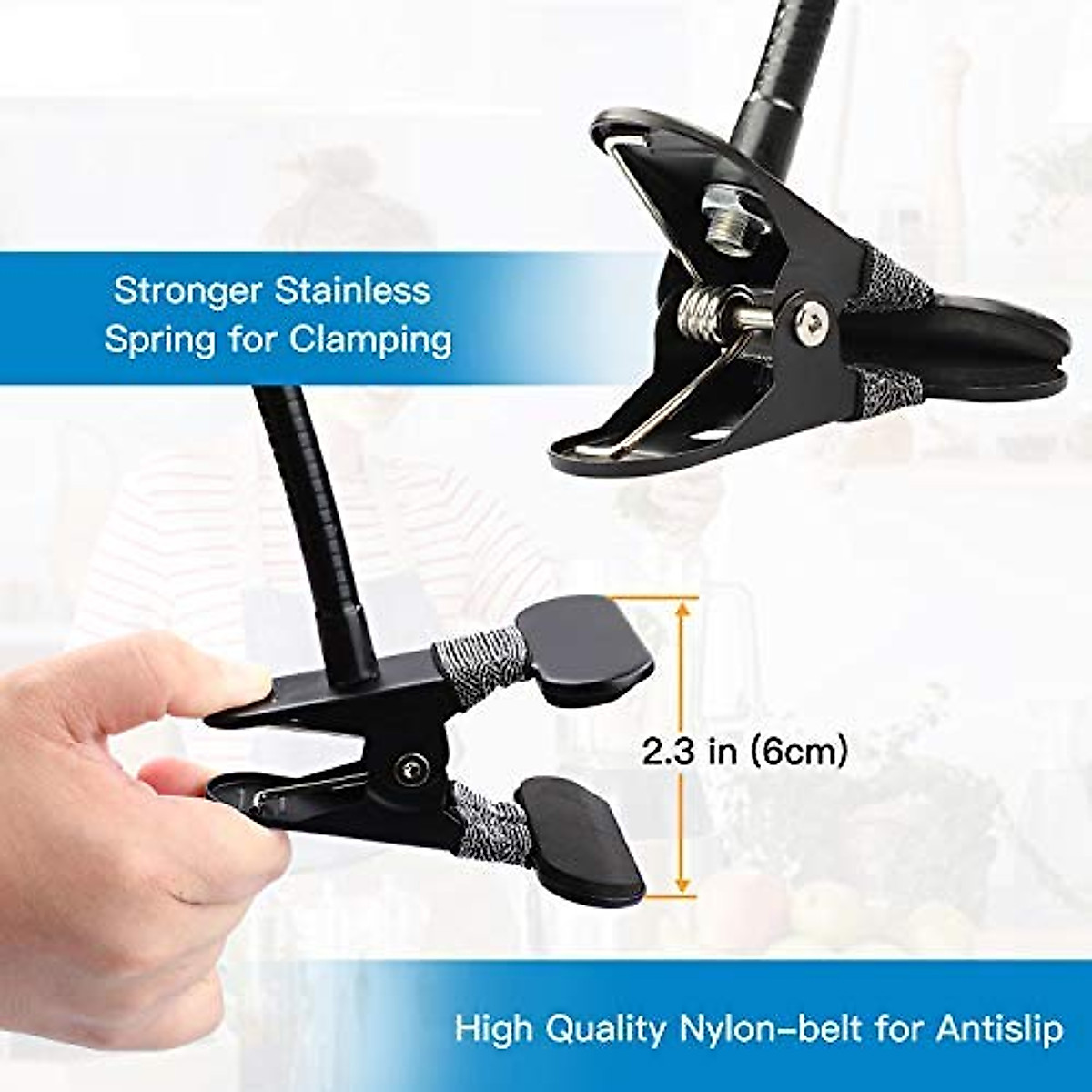 Pipishell Webcam Mount - Flexible Desk Stand Clamp Gooseneck Stand for Logitech Webcam C930e,C930,C920, C922x,C922, Brio 4K, C925e,C615