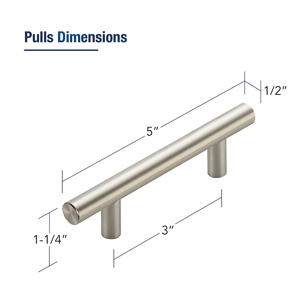 30 PACK 5 Inch Cabinet Pulls with 3 Inch (96mm) Hole Center Stainless Steel Kitchen Cabinet Handles Brushed Nickel Drawer Pulls Kitchen Cabinet Hardware for Cabinets Cupboard,Drawer,Wardrobe