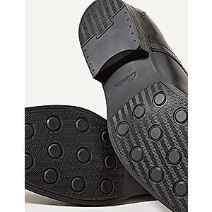 Clarks mens Whiddon Cap Oxford, Black Leather, 10.5 Wide US