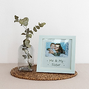 HAMUIERS Me and My Sister Picture Frame, Sibling Gifts, Little or Big Sister Gift, Gender Neutral Baby Keepsake Frame, Nursery Décor, White