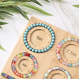 Petoysoso Bead Board for Jewelry Making, Bamboo Beading Board for Jewelry Bracelet Making, Bracelet Bead Board, Bracelet Bead Board for Bracelet, Jewelry Making, DIY