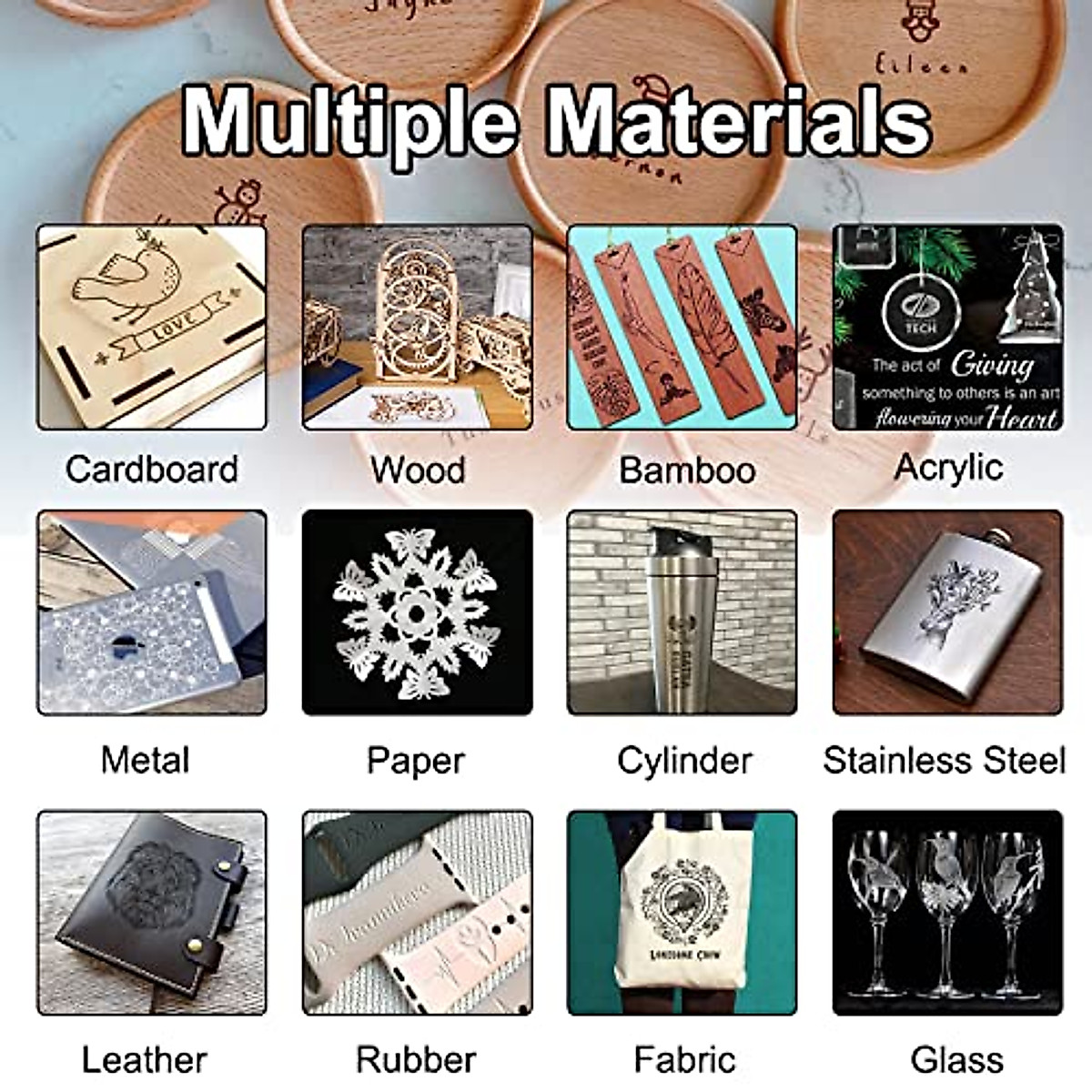 4240 Laser Engraver, 20W Laser Engraving Cutting Machine, Laser Machine 5W Output Power, Laser Cutter for Metal and Wood with 16.5”x15.75” Large Engraving Cutting Area (420x400mm)