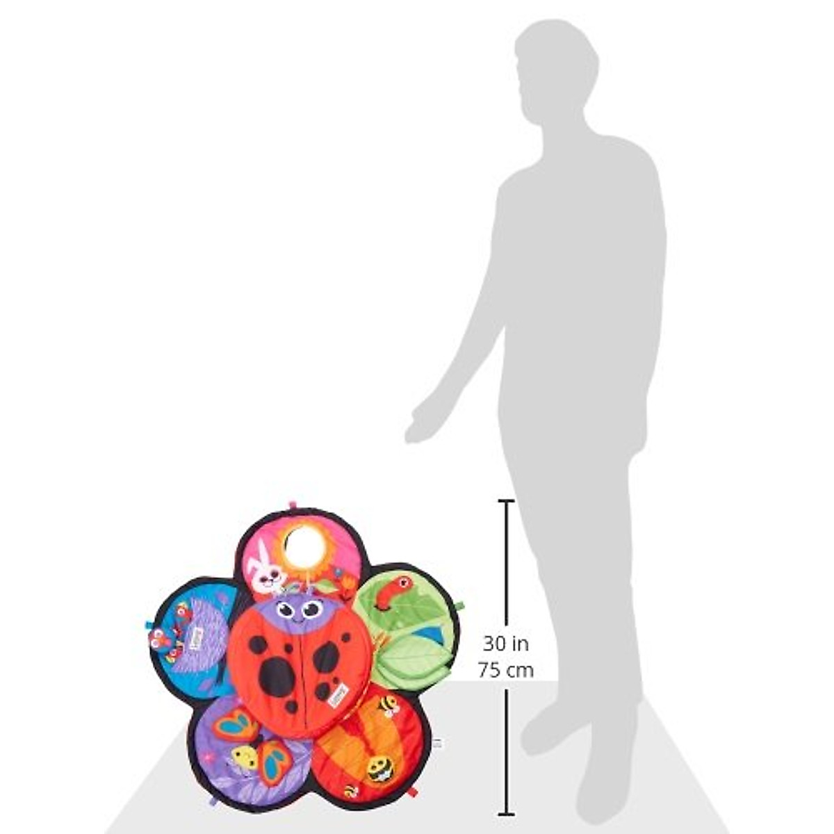 LAMAZE Spin and Explore Baby Gym and Tummy Time Baby Play Mat, Multi