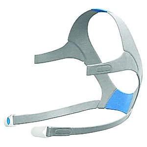 ResMed Airfit/AirTouch F20 Headgear - Replacement Headgear - Extra Soft with Plush Straps - Large, Blue
