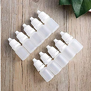 25Pcs 3ml Mini Empty Refillable Clear Plastic Dropper Bottles Portable Soft Squeezable Eye Liquid Storage Container with Plug and Screw Cap​