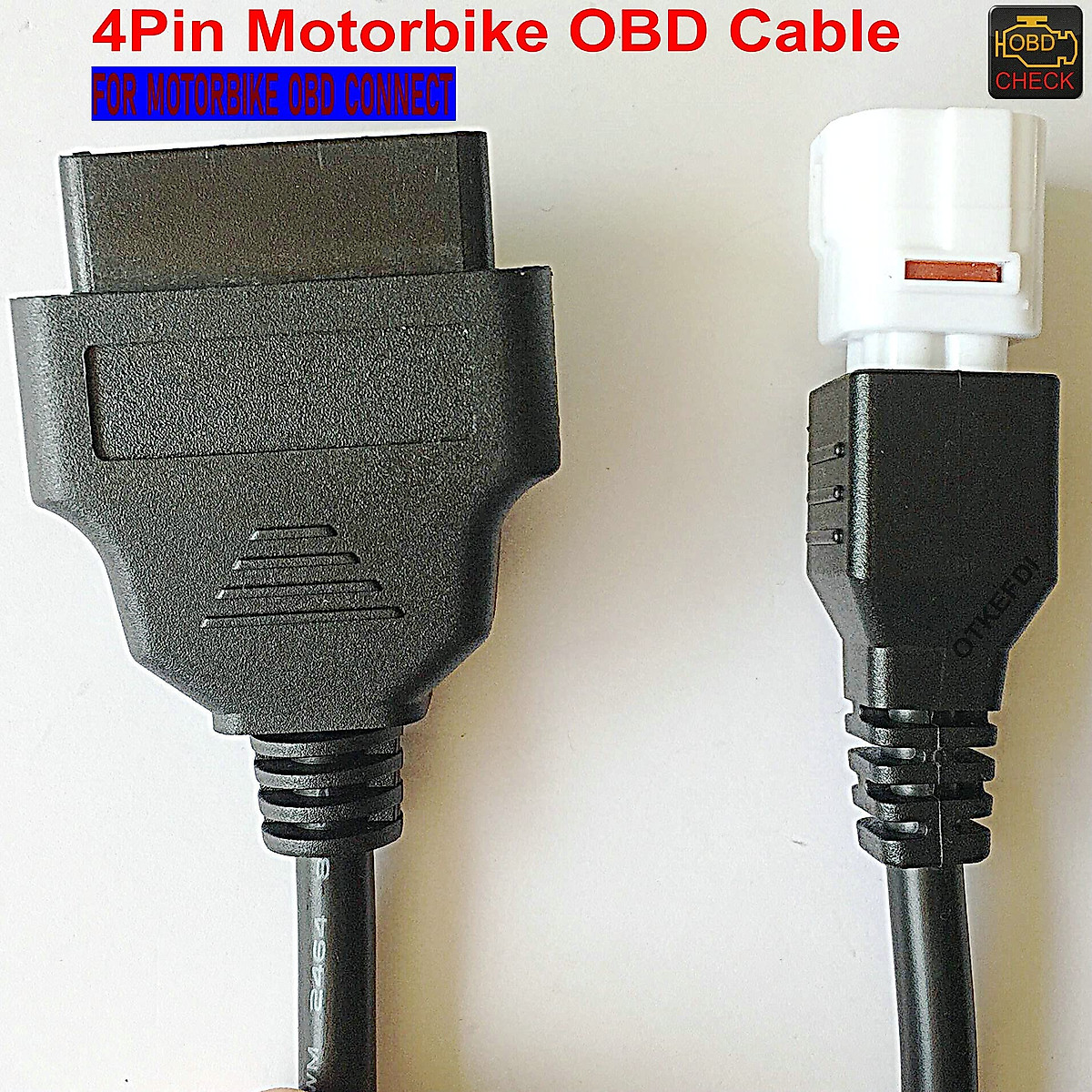 OTKEFDI Motorcycle 4pin OBD Diagnostic CANBUS Cable for Yama Motorbike 40CM Length