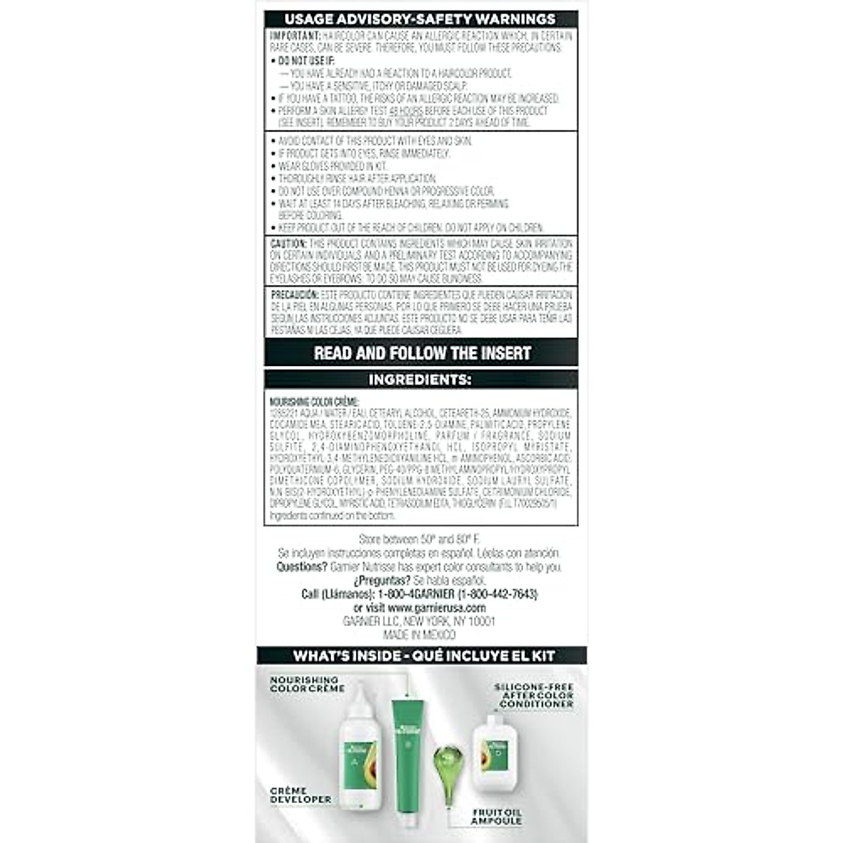 Garnier Hair Color Nutrisse Ultra Color Nourishing Creme, BL11 Jet Blue Black (Black Currant) Permanent Hair Dye, 1 Count (Packaging May Vary)