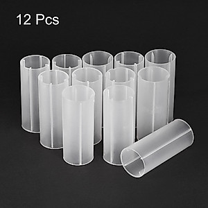 uxcell 18650 Battery Protective Sleeve, 18650 Battery Tube Adapter, 18650 Battery Holder Converter for 18650 LED Flashlight 12 Pcs