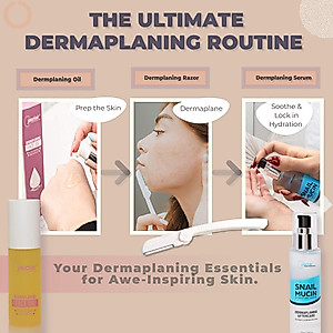 Dermaplaning Tool (6 Count) – Easy to Use Dermaplane Razor For Face – Facial Hair Removal for Women - Blade for Eyebrows and Peach Fuzz – Face Shavers for Women Help Exfoliate and Smooth the Skin