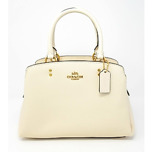 Coach Women's Mini Lilly Carryall (Crossgrain Leather - Chalk - Khaki)