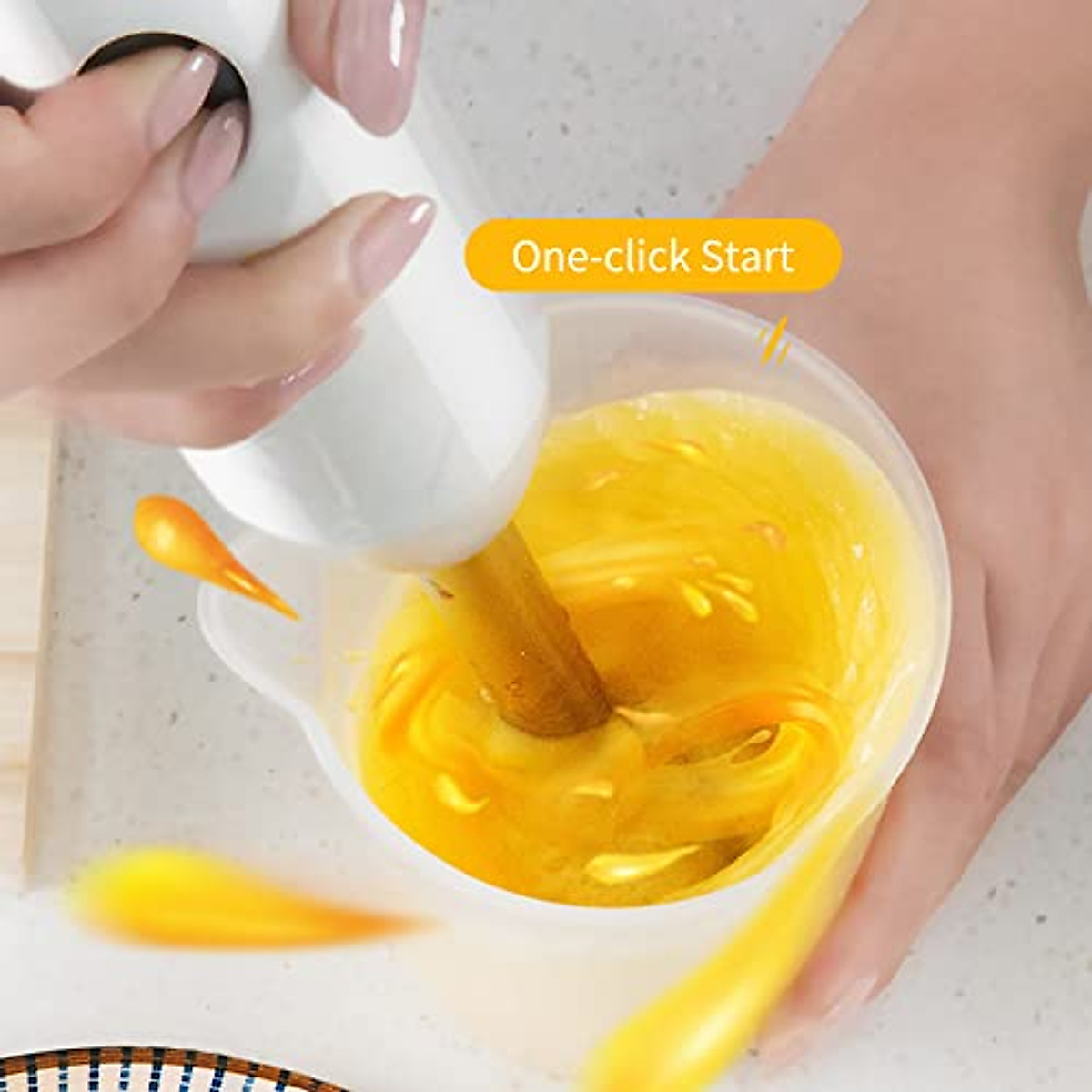 4-in-1 Electric Hand Blender Kit Stick Blender with Mixing Beaker Food Grinder Egg Beater Smoothies Chopper