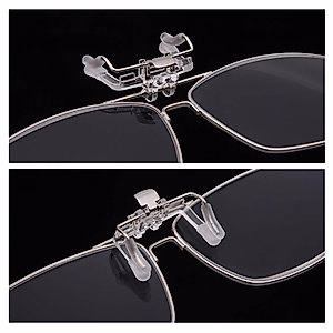 TERAISE Clip On Reading Glasses with Flip Up Function Metal full-Frame Clipped on prescription glasses Designed for myopia Fashion readers for men and women HD lens Portable glasses case(1.5X)