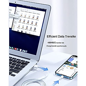 Fast Charger for iPhone【Apple MFi Certified】 20W USB C Wall Charger with 6.6FT Fast Charging Cable Portable Phone Charger Compatible with iPhone 14/14 Pro Max/13/13Pro/12/12 Pro/11,iPad,2 Pack, White