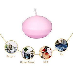 Zest Candle 24-Piece Floating Candles, 1.75-Inch, Pink