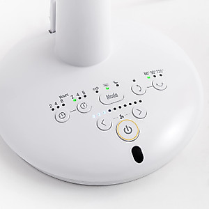 IRIS USA WOOZOO Pedestal Standing Oscillating 7-in-1 Vortex Fan with Remote and Timer Function, Height Adjustable Multi-Oscillation 10 Speed Settings and 102 Ft Max Air Distance Air Circulator, White