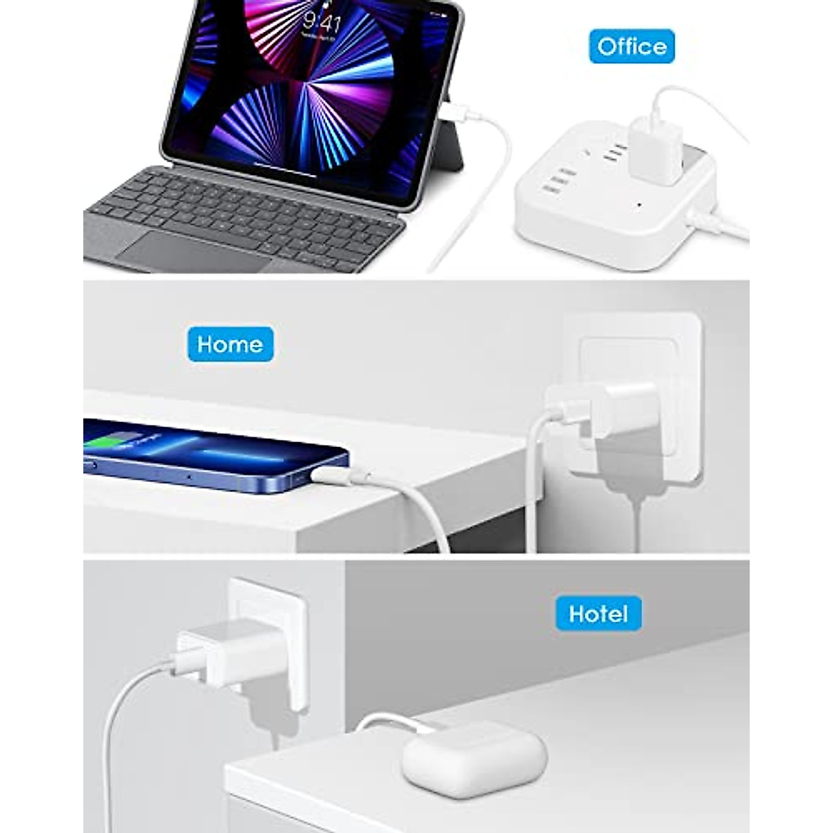 USB C Charger, 2 Pack 20W PD USB C Adapter iPhone Charger Block Type C Fast Charging Compatible with iPhone 14 13 12 11 Pro Max, 14 Plus, XR XSMAX, iPad, Google Pixel 4XL/4/3XL