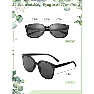 Silicherry 48 Pcs Straw Fedora Hat and Sunglasses Bulk 1920s Panama Style Fedora Eyeglasses for Havana Nights Beach Wedding Guest Gifts Party Supplies