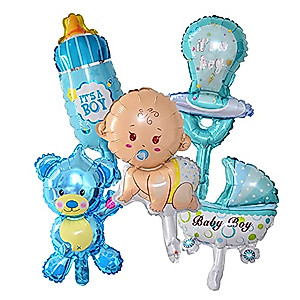 Baby Shower Balloons, Baby Shower Decorations, Baby Boy Balloons, Baby Girl Balloons (Boy)
