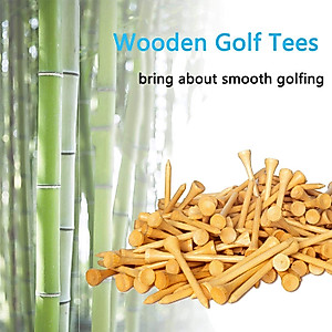 Zivisk Wooden Golf Tees 3-1/4" 100 Count 83mm White