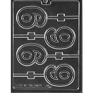 Grandmama's Goodies L058 #9 Number Nine 9 Lollipop Birthday Chocolate Candy Soap Mold with Exclusive Molding Instructions…