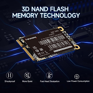 fanxiang S301 512GB mSATA SSD Mini SATA III 6Gb/s Internal Solid State Drive, 3D NAND, Compatible with Ultrabook Desktop PC Laptop