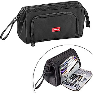 Teskyer Pencil Case, Extra Large Pencil Pouch, Easy to Carry Pencil Bag for Students Men and Women, Black