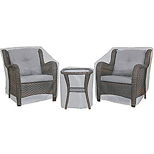 Baner Garden B15 3-Piece Outdoor Veranda Patio Garden Furniture Cover Set with 600D Durable and Water Resistant Fabric