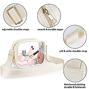 KETIEE Clear Bag Stadium Approved, Clear Crossbody Bag Clear Purse for Women See Through Clear Handbag with Adjustable Strap for Concerts Sports Festivals