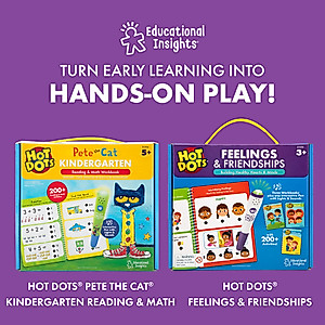 Educational Insights Hot Dots Kindergarten Workbook, Classroom Essentials, Ages 5+
