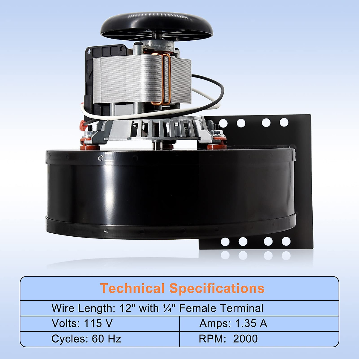 Criditpid Replacement 80472 & 80472A Distribution Blower Fan for US Stove & USSC American Harvest 6039 6041, King KP130, 5502M, Ashley 5500 5500M 5500XL Pellet Stoves.