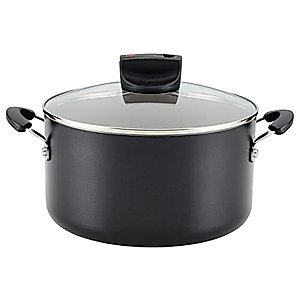Farberware Smart Control Nonstick Stock Pot/Stockpot with Lid, 6 Quart, Black
