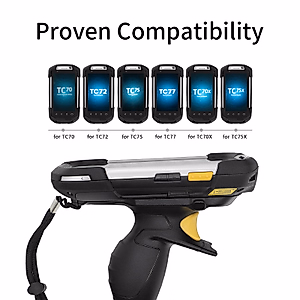 Trigger Handle for Zebra Symbol TC70 TC72 TC75 TC77 TC70x TC75x Handheld Barcode Scanner Mobile Computer - P/N: TRG-TC7X-SNP1-02 TRG-TC7X-SNP1-01 Secure Snap-On Design