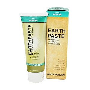 REDMOND - Earthpaste All Natural Non-Fluoride Vegan Non GMO Real Ingredients Toothpaste, Wintergreen 4 Ounce Tube (Pack of 3) (Packaging May Vary)