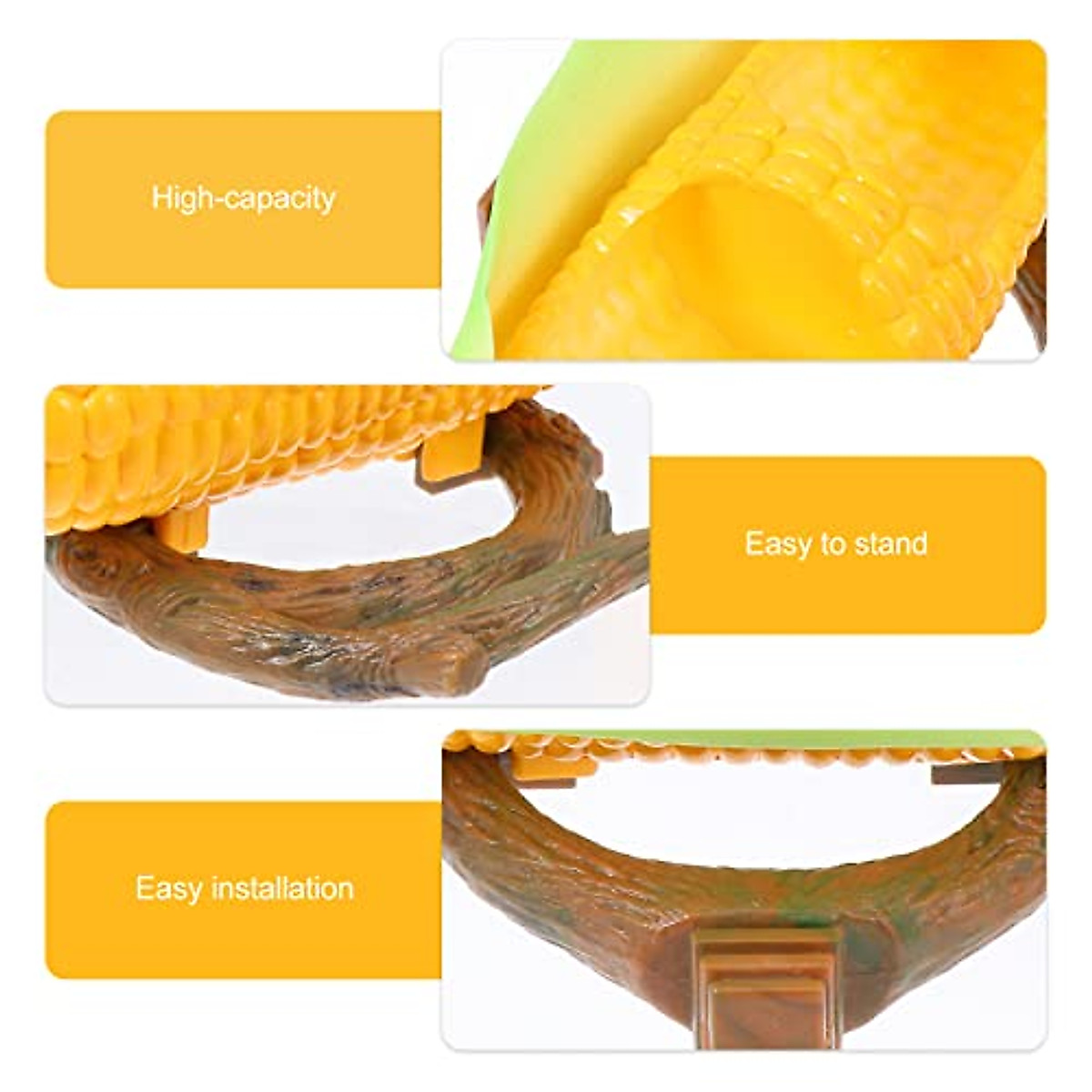 iplusmile Bird Bowl Bird Cage Bowl Bird Feeder Bowl Birds Food Dish Parrot Feeding Cups Pumkpin Parrot Feeders Food Water Bowls for Cockatiels Hamster, Corn Shape Bird Bowl Bird Feeding Basin