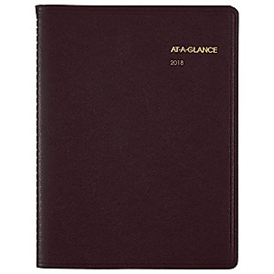 AT-A-GLANCE Weekly Appointment Book / Planner, January 2018 - January 2019, 8-1/4" x 10-7/8", Winestone (7095050)
