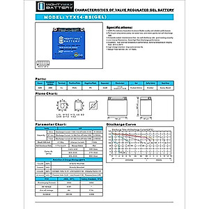 Mighty Max Battery YTX14-BS GEL Replacement Battery compatible with Kawasaki 1400 Ninja ZX-14, R, ABS 2006-2016