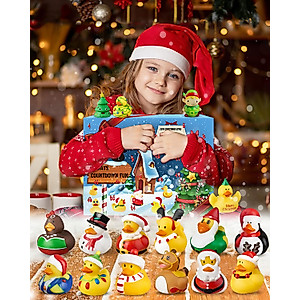 Rubber Duck Advent Calendar 2023, Christmas Ducks Bath Toys Advent Calendar for Kids, Rubber Duckie for Jeep Ducking, Advent Calendars, Toddler, Baby, Girls, Boys, Adult, Kids Advent Calendar 2023