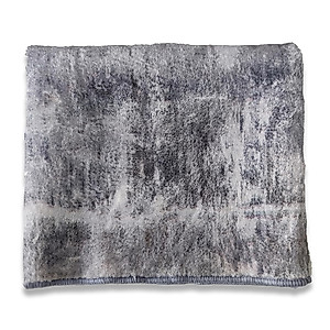 Hudson Comfort 6x8 Area Rug – Faux Cashmere Living Room Area Rug – Machine Washable Area Rugs with Anti-Slip TPR Back – Super Soft 6mm Pile Height Area Rug – Pet-Friendly Area Rugs for Bedroom - Grey