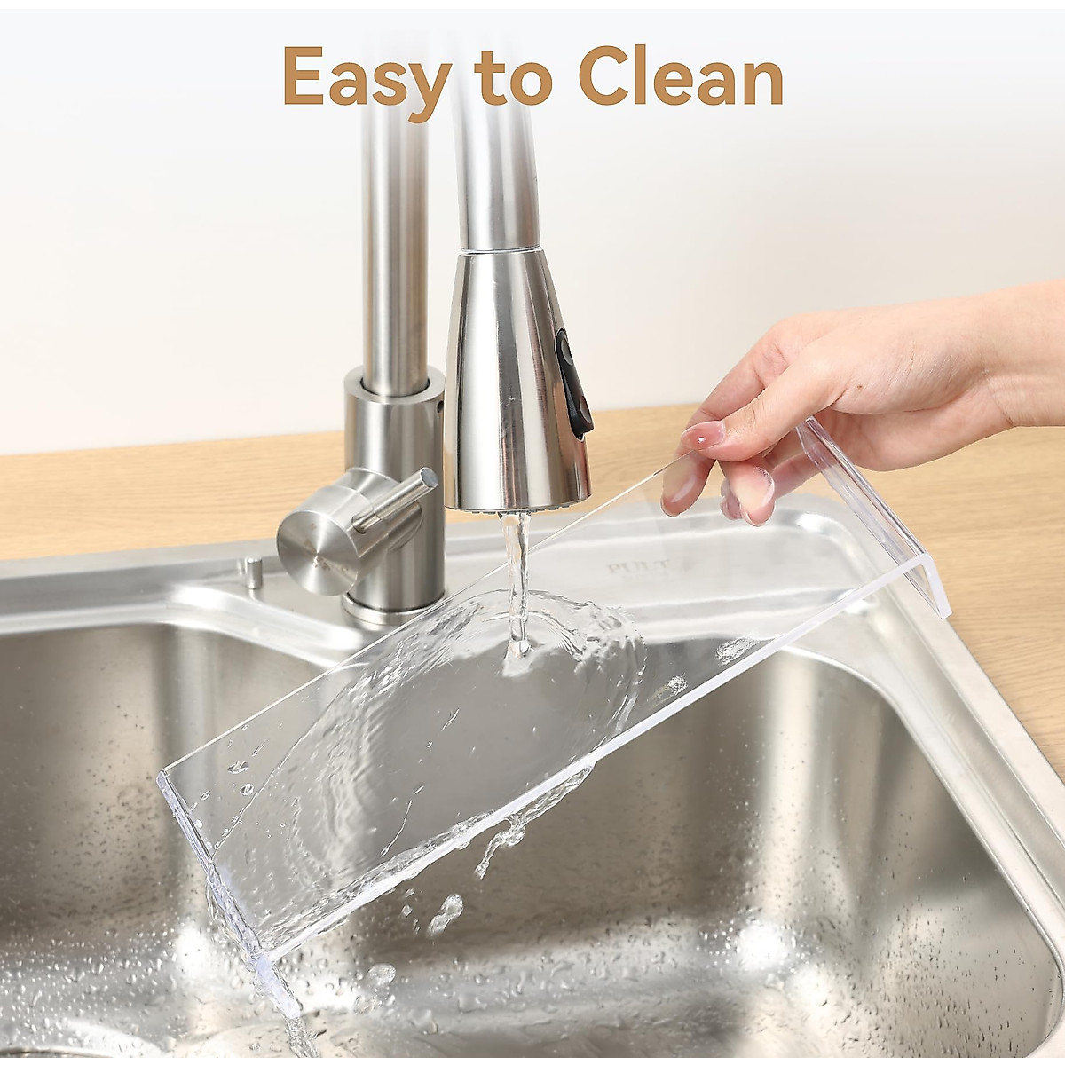 ANDGOO 2 Sets Large Acrylic Risers, Clear Rectangular Showcase Collectibles Display Shelf, Retail Desktop Display Stand for Organize and Decoration