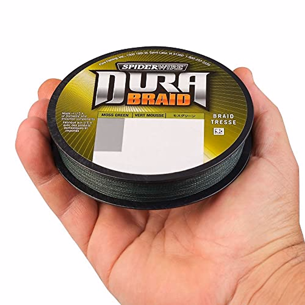 Spiderwire Braid 80lb DuraBraid, 150yd | 137m Fishing Line, Moss Green, 1 ct.