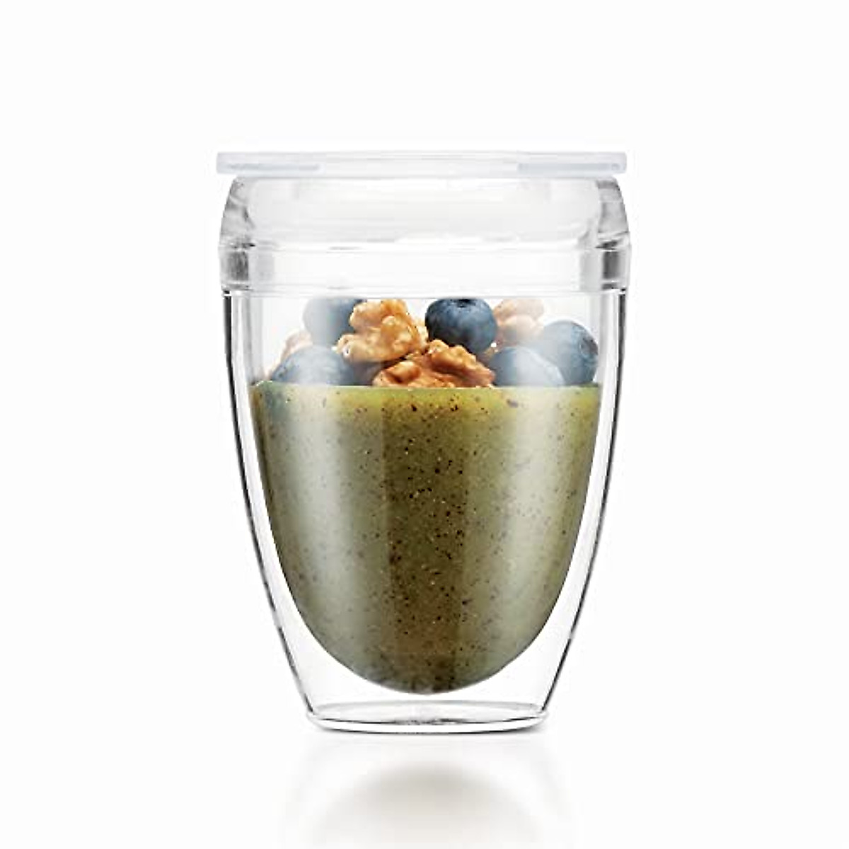 Bodum Plastic K11849-10SA Pavina To Go Double Wall Shatterproof Tumbler With Lid 2-Pack, 10 Ounce, Clear