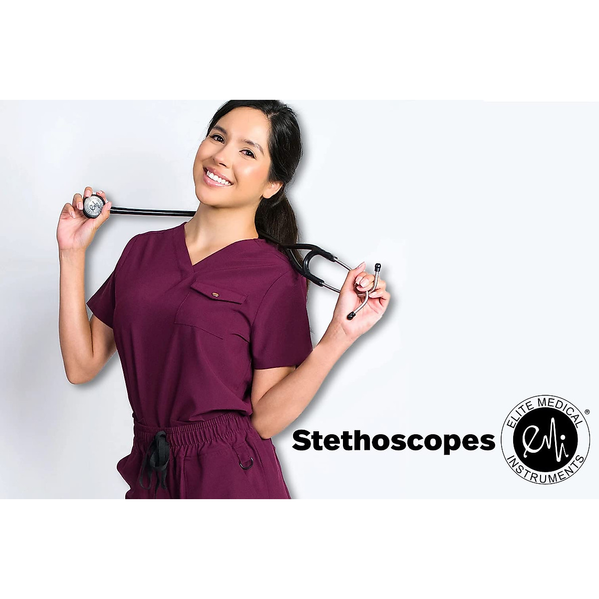 EMI Platinum Series Deluxe Black Cardiology Stethoscope ESC-333 AND EBD-217 Sphygmomanometer Set