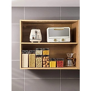 TfSH 1 Set of 4 (S, M, L, XL size) Clear Food Storage Box, Food Storage Container With Lid, Clear Plastic Kitchen And Pantry Organization Container