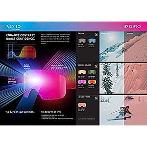 Giro Ella Ski Goggles - Snowboard Goggles for Women- Black Zag Strap with Vivid Copper/Vivid Infrared Lenses