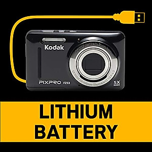 Kodak PIXPRO Friendly Zoom FZ53-BK 16MP Digital Camera with 5X Optical Zoom and 2.7" LCD Screen (Black)