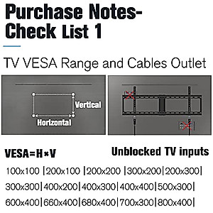 Mounting Dream Fixed TV Wall Mount, Low Profile Wall Mount TV Bracket for Most 42-70 Inch TVs, Flush TV Mount for Space Saving, Fits 16", 18'', 24", 32" Studs, Max VESA 800x400mm and 132lbs MD2361-32