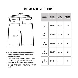Real Essentials Dry Fit Dri-Fit Big Boys Girls Youth Clothing Active Athletic Performance Basketball Soccer Tennis Exercise Summer Activewear Gym Teen Running Shorts, Set 2, M (8/10), Pack of 5