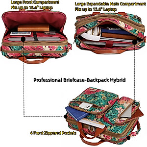 Baosha Convertible Backpack Briefcase 15.6 Inch Laptop Bag Case Outdoor Travel Backpack Hiking Rucksack for Women BC-04 (BS)